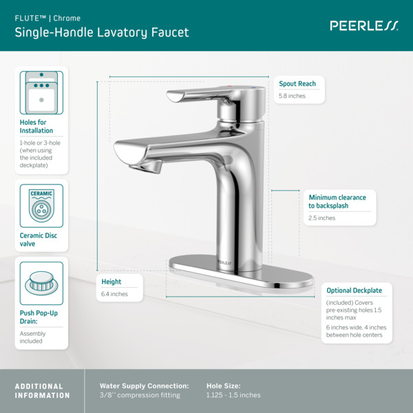 P1513LF - Single Top Handle Lavatory Faucet