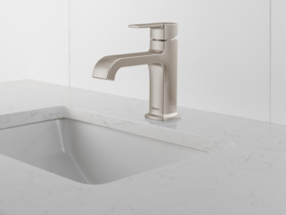 P1573LF-BN - Single-Handle Curved Spout Lavatory Faucet